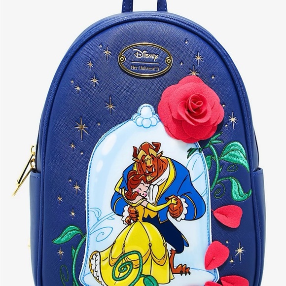 Disney | Bags | Disney Beauty And The Beast Blue Mini Backpack Brand ...
